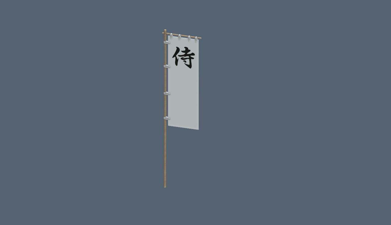 3D model Samurai Flag - Sashimono VR / AR / low-poly | CGTrader