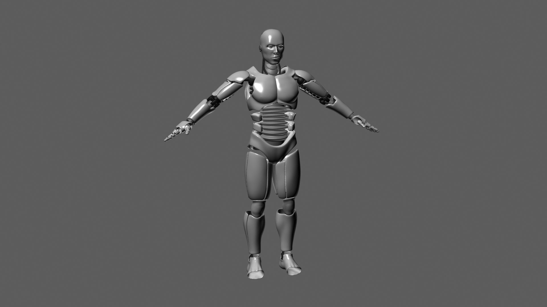 ROBOT MALE UNFINISHED 3D model rigged | CGTrader