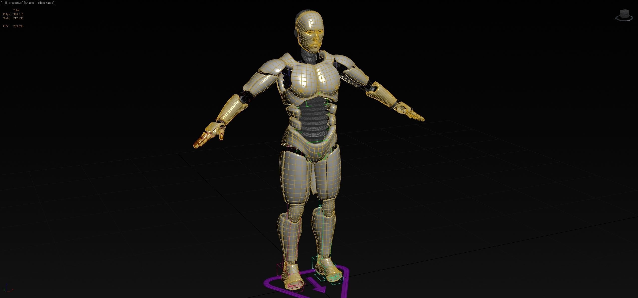 ROBOT MALE UNFINISHED 3D model rigged | CGTrader