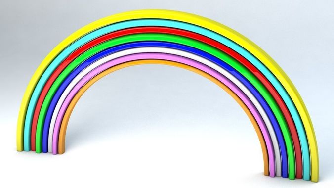 3D model Rainbow VR / AR / low-poly | CGTrader