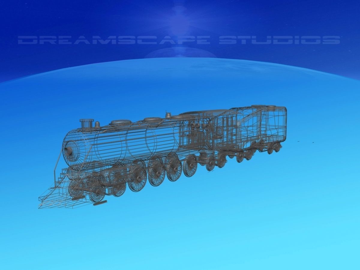RR 2-8-4 Steam Locomotive 3D model rigged | CGTrader