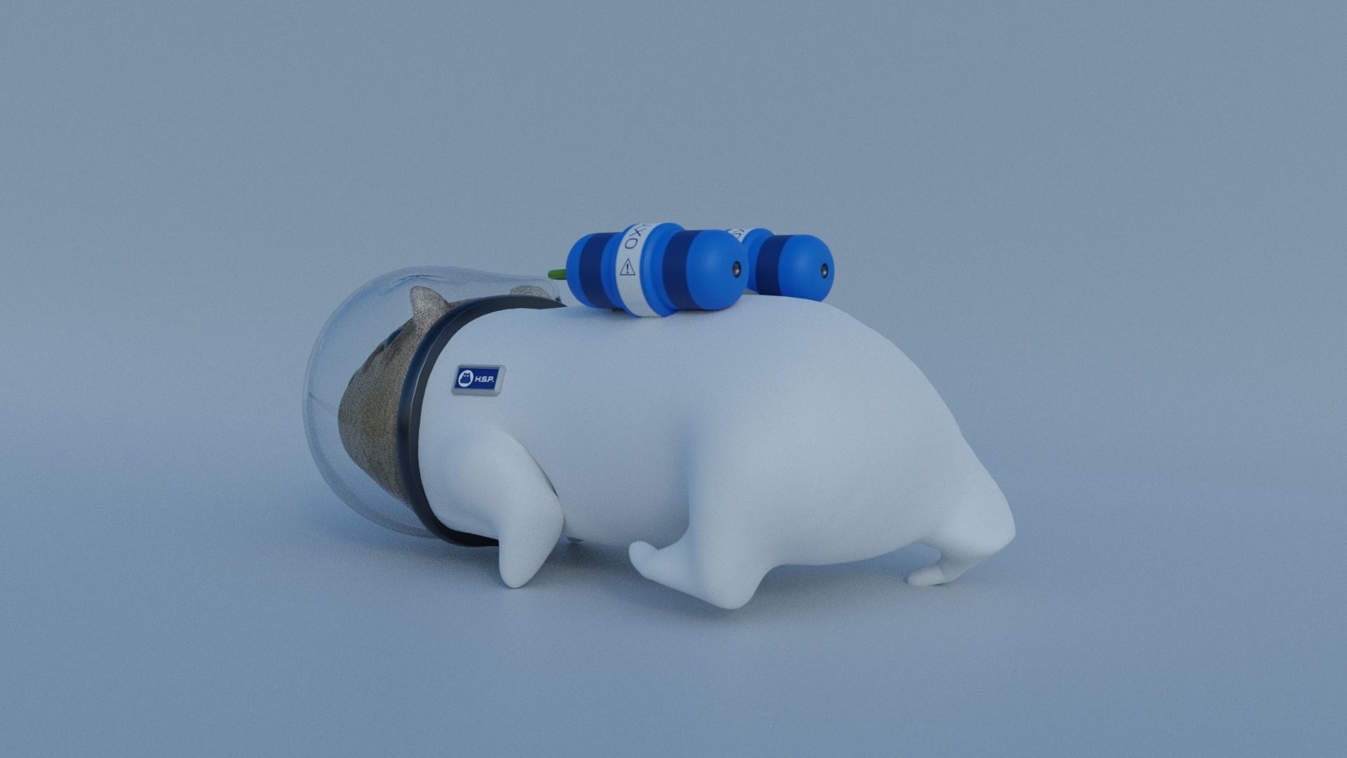 Cartoon Space Hamster Astronaut Toy free 3D model rigged | CGTrader