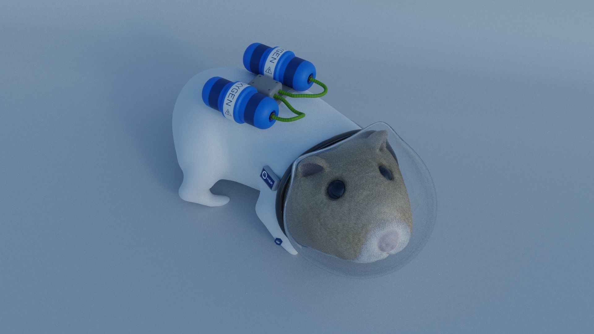 Cartoon Space Hamster Astronaut Toy free 3D model rigged | CGTrader