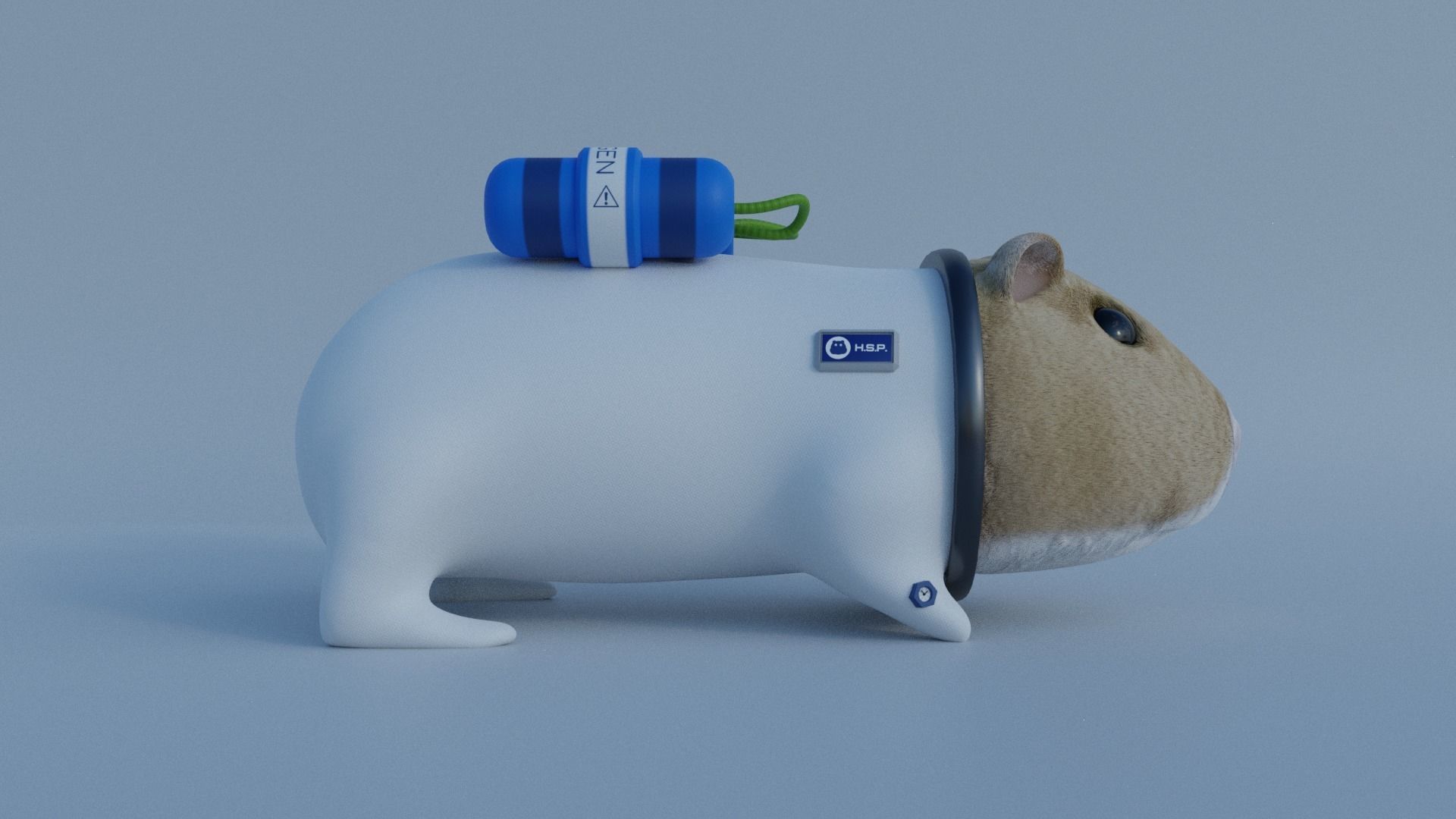 Cartoon Space Hamster Astronaut Toy free 3D model rigged | CGTrader