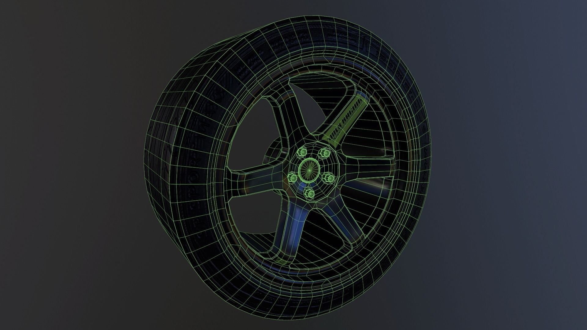 3D model Volk TE37 Racing Wheels and Tires VR / AR / low-poly | CGTrader