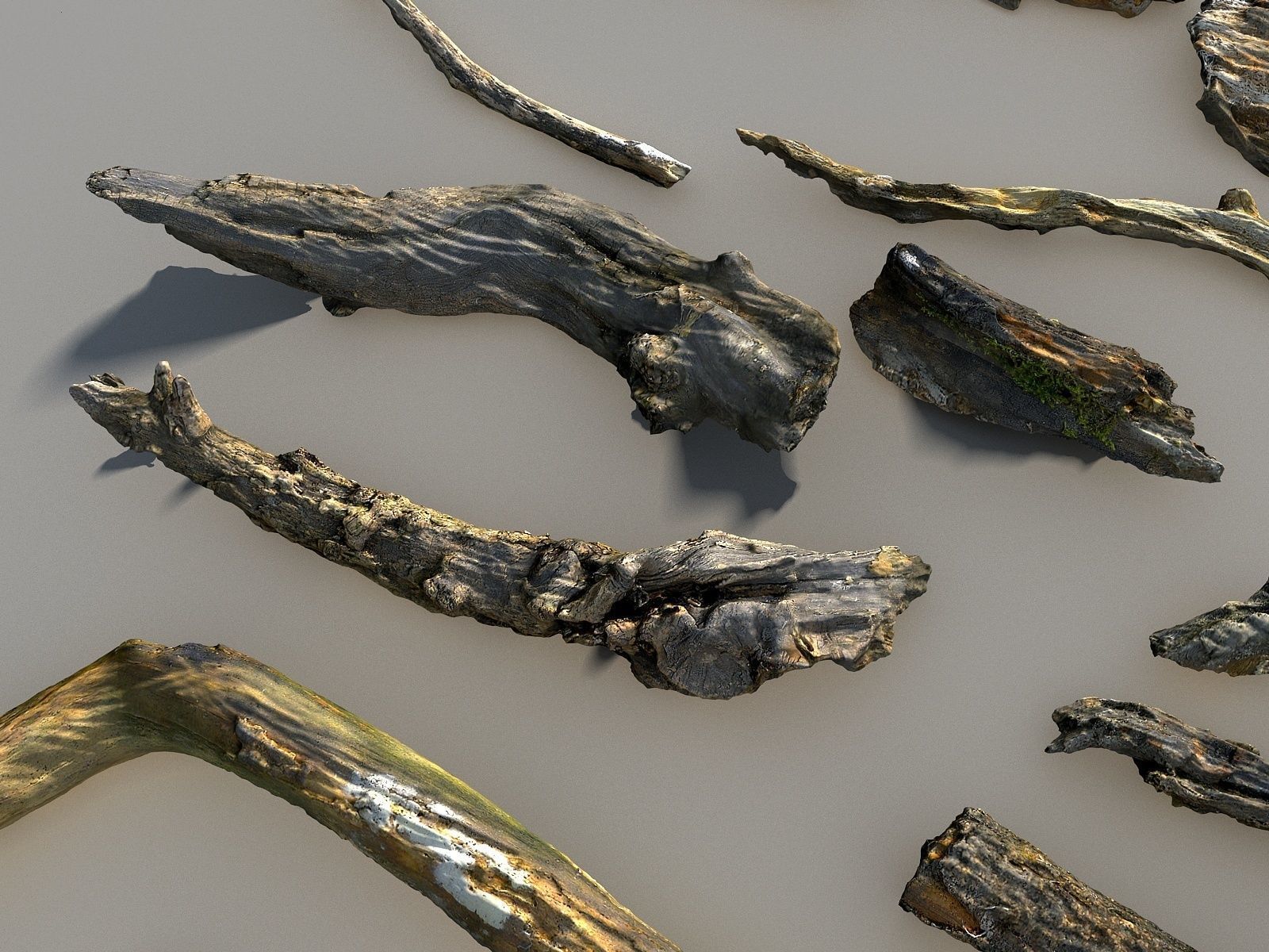 3D model Wood Branch Pack VR / AR / low-poly | CGTrader
