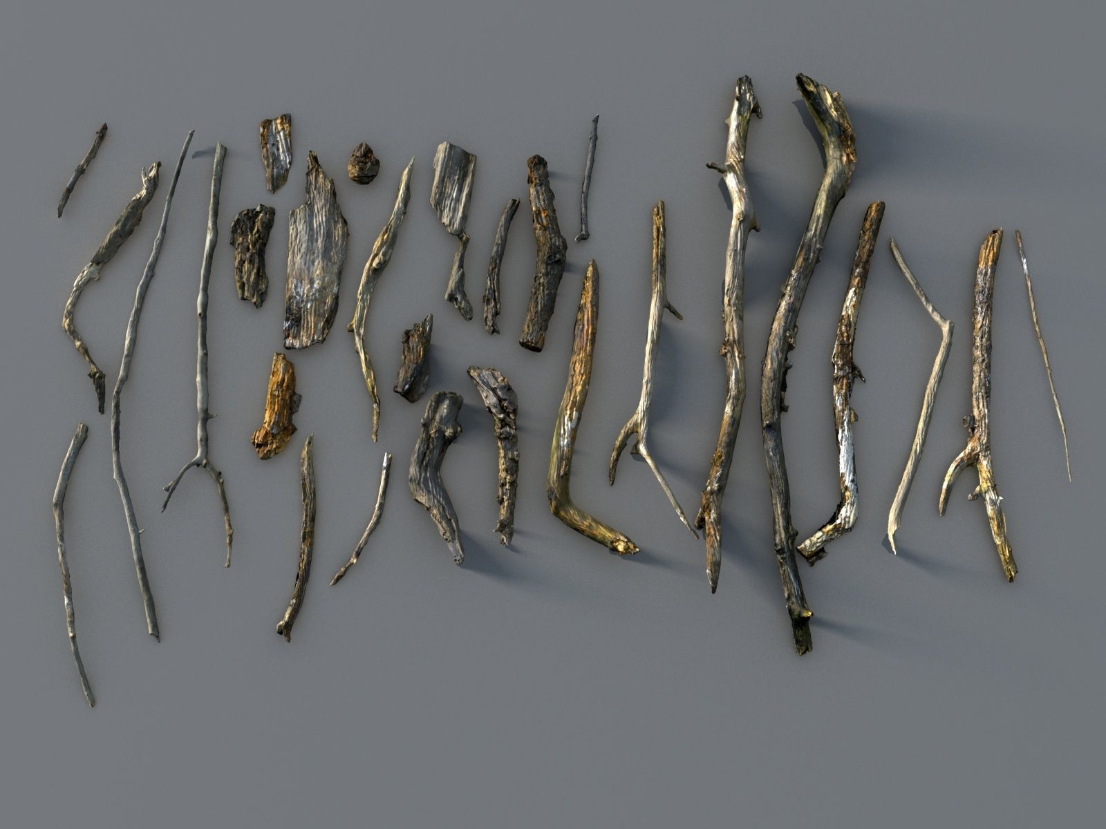 3D model Wood Branch Pack VR / AR / low-poly | CGTrader