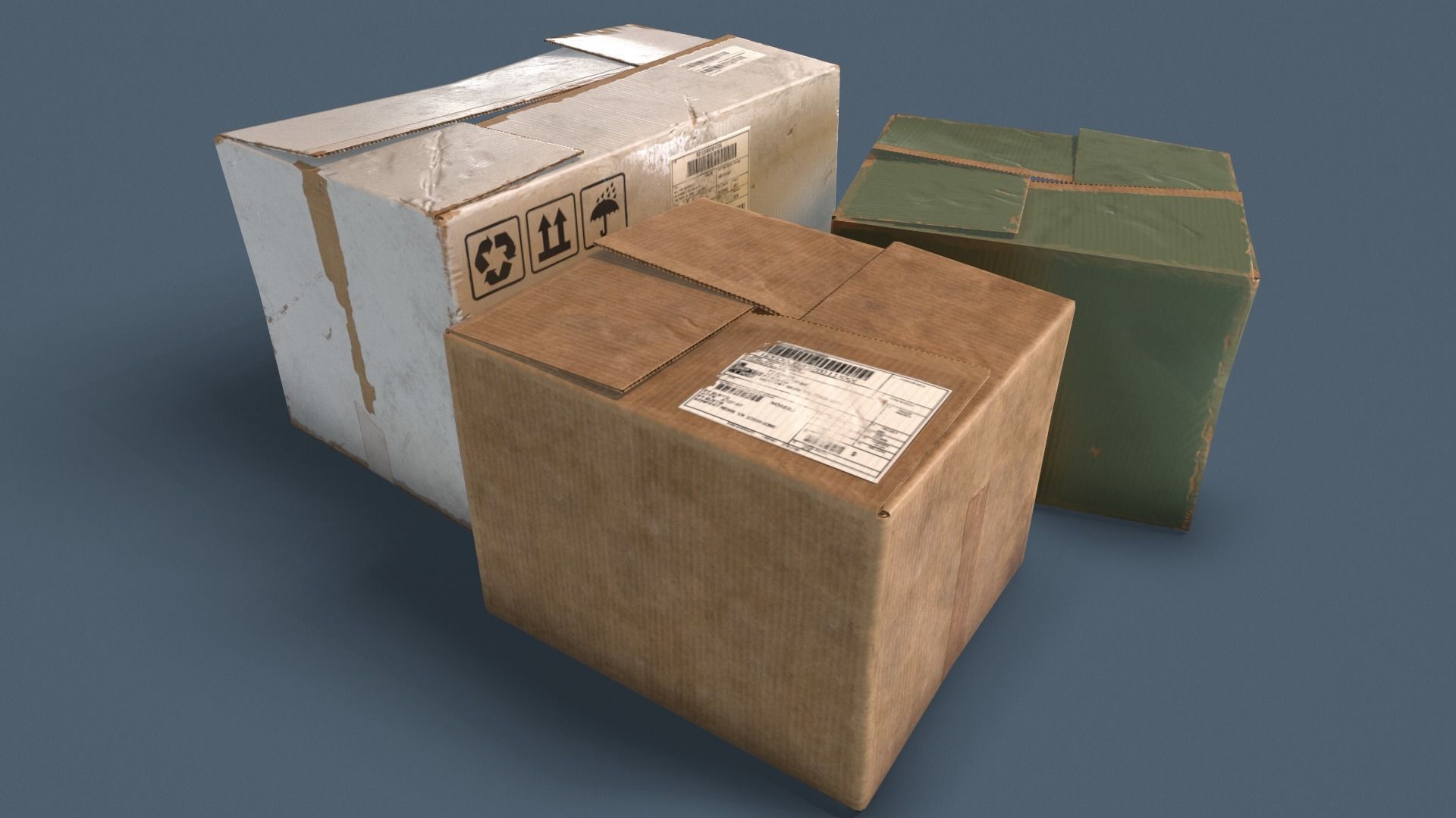 3D model Boxes Common Enviroment Assets VR / AR / low-poly | CGTrader