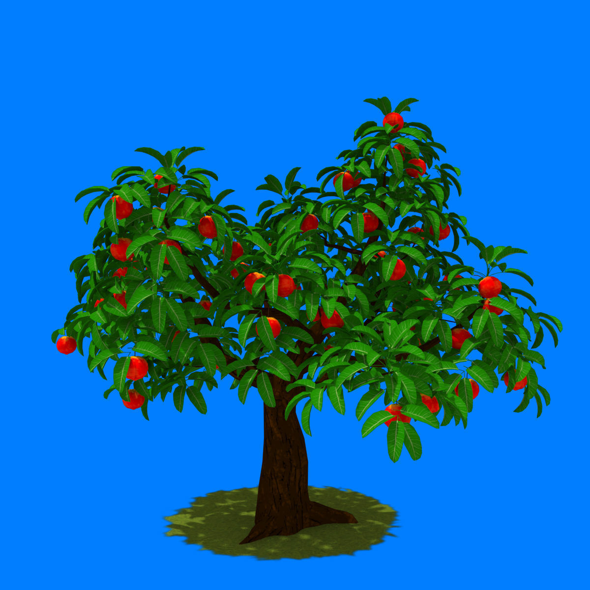 3D model Cartoon Peach Tree VR / AR / low-poly | CGTrader