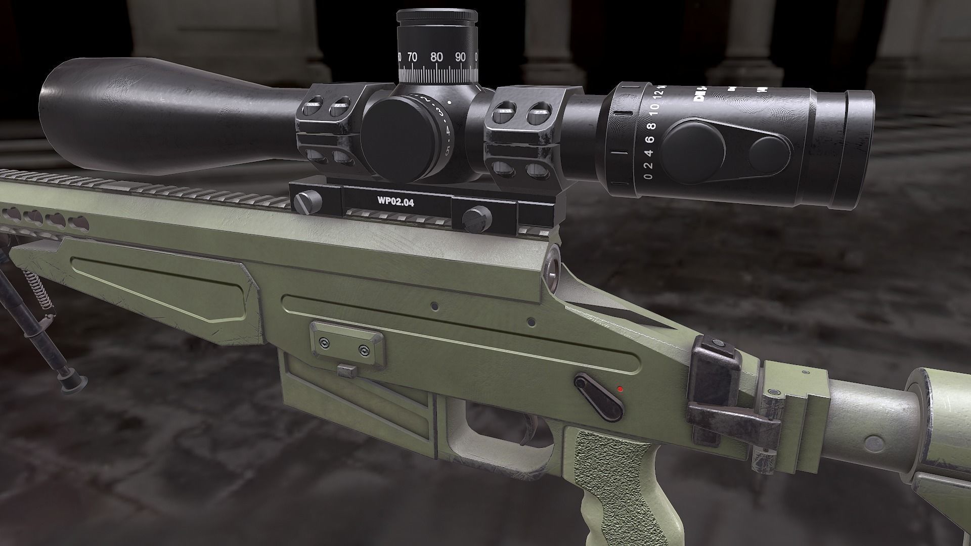 3D model VSV-338 new russian military sniper rifle 4k VR / AR / low ...