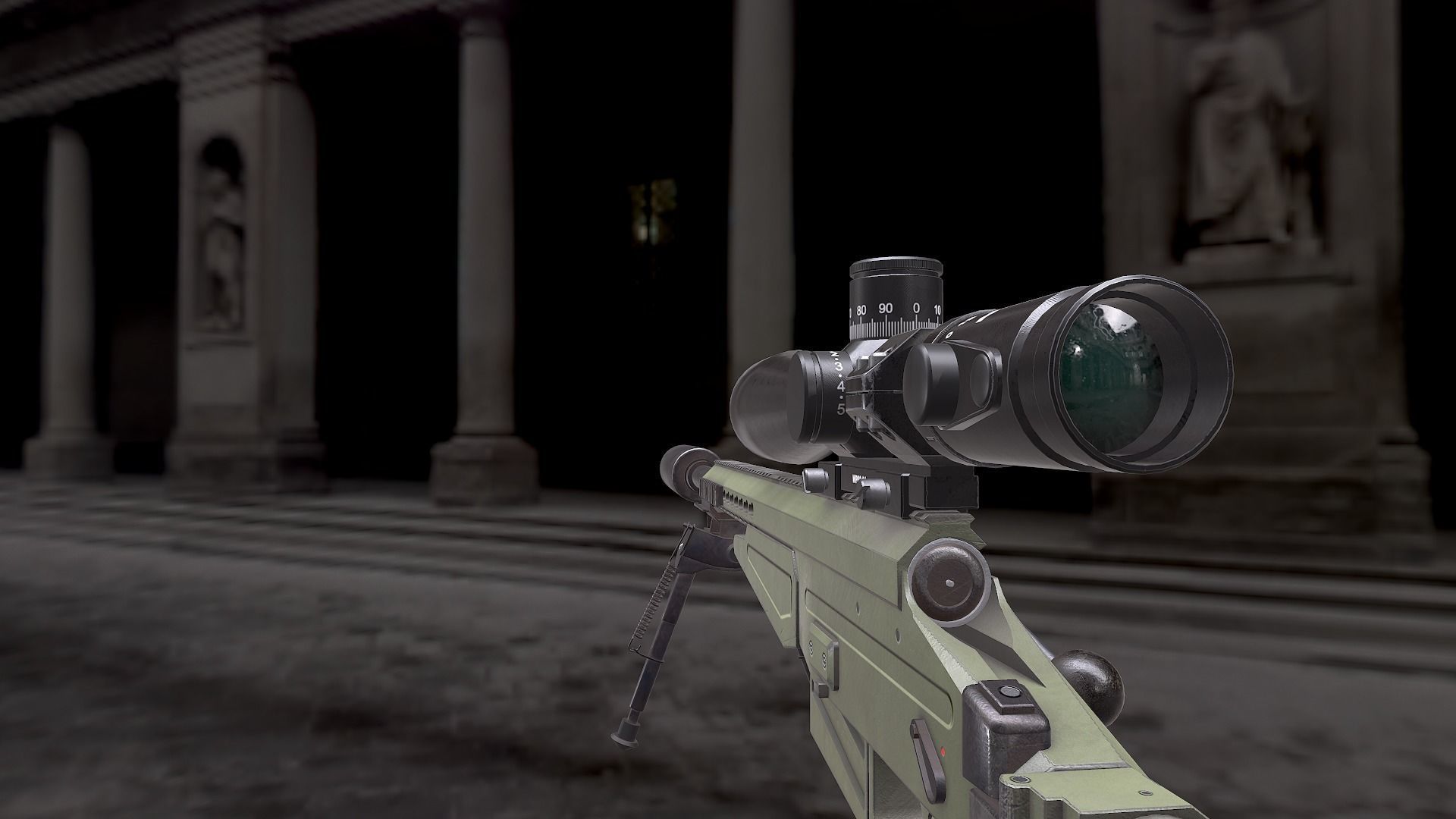 3D model VSV-338 new russian military sniper rifle 4k VR / AR / low ...