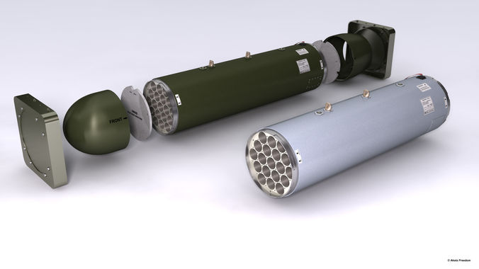 LAU-61 LAU-130 Rocket Launchers for Hydra 70 3D model | CGTrader