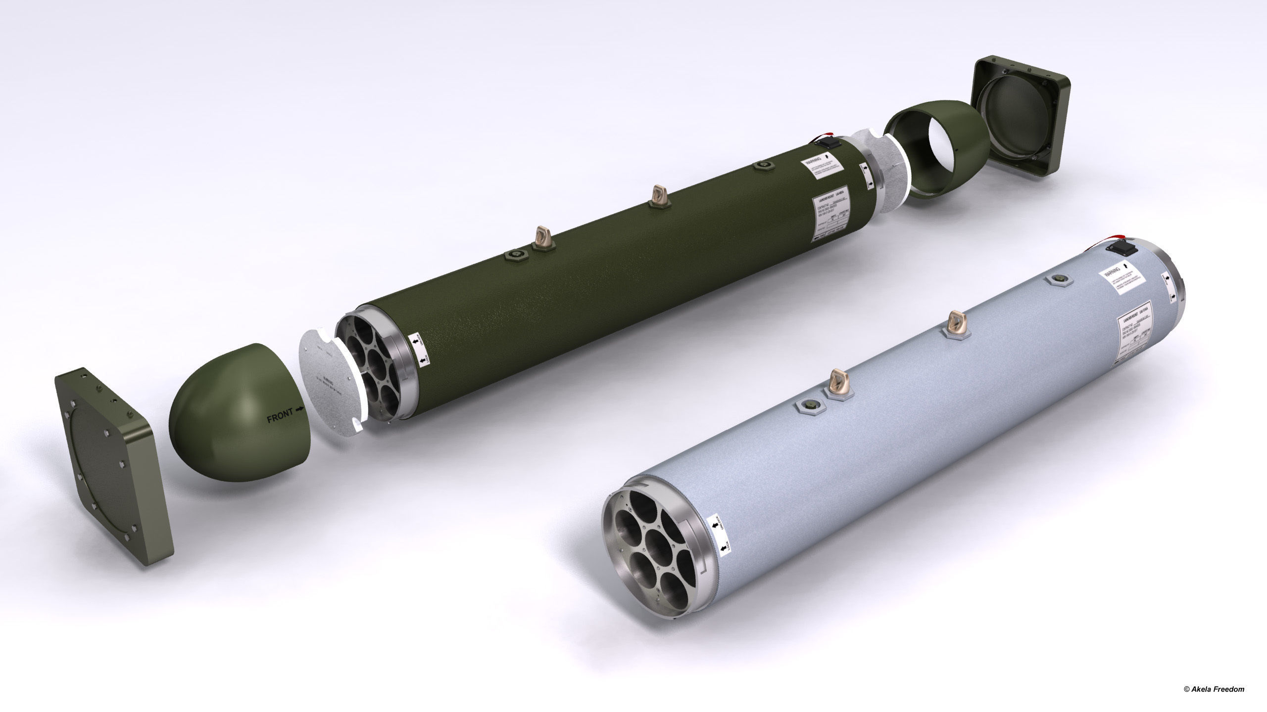 LAU-68 LAU-131 Rocket Launchers for Hydra 70 3D model | CGTrader