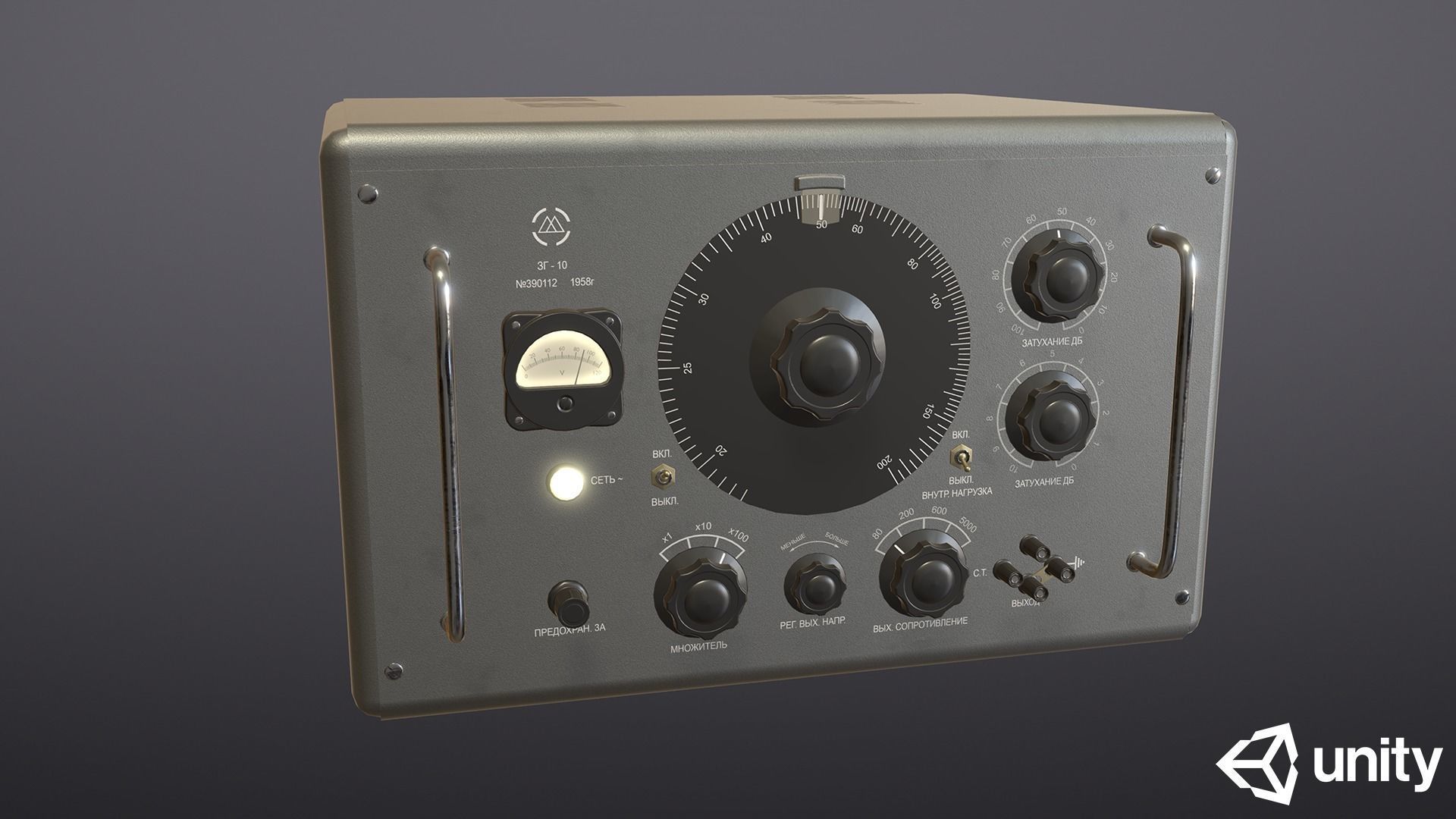 3D model Vintage Signal Generator ZG-10 VR / AR / low-poly animated ...