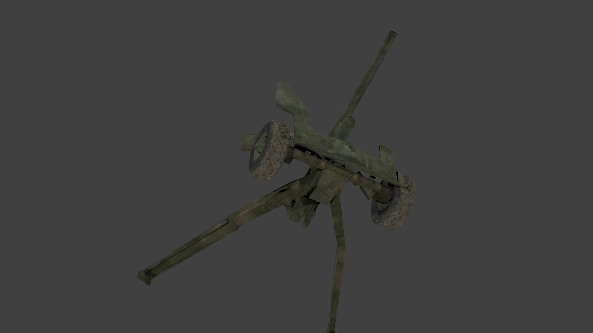 3D model Ordnance QF 6 pounder 57mm M1 anti-tank gun VR / AR / low-poly ...