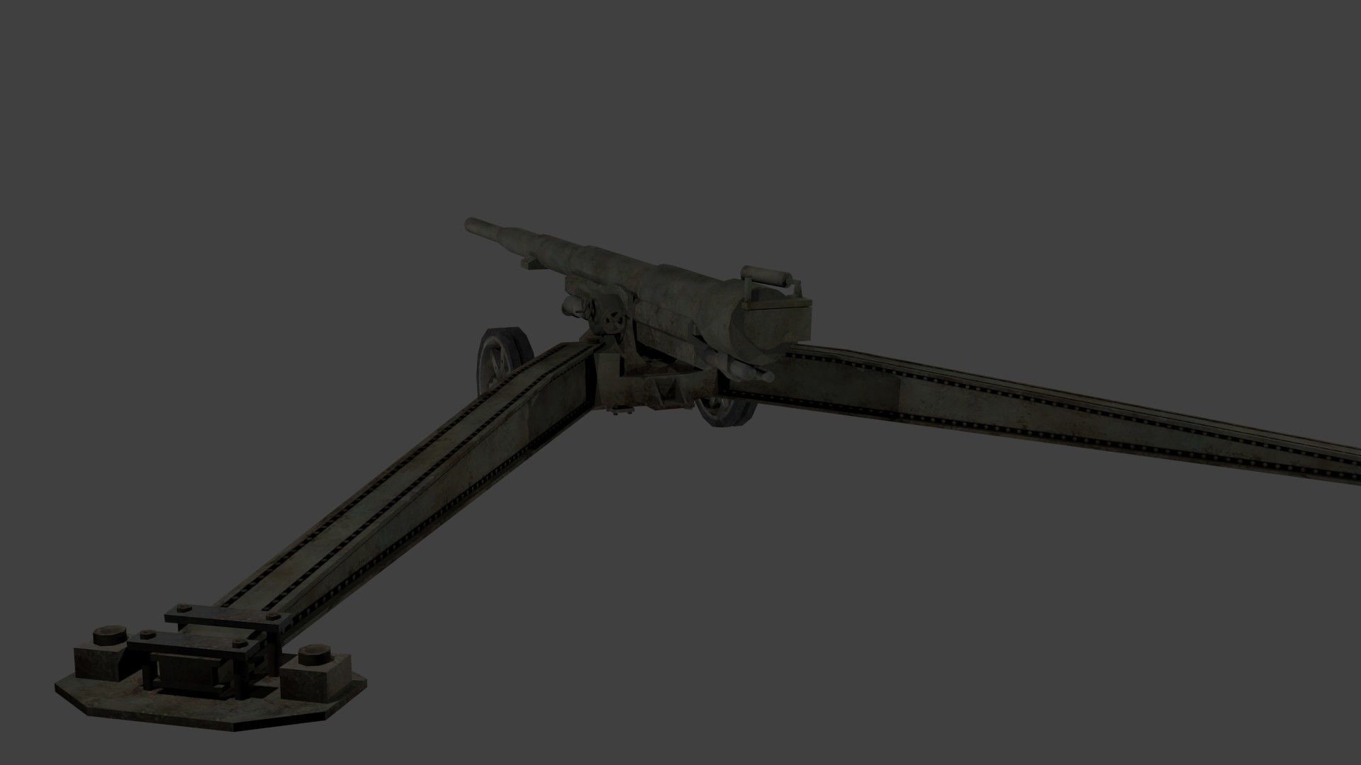 3D model M1918 155mm GPF French Artillery VR / AR / low-poly | CGTrader