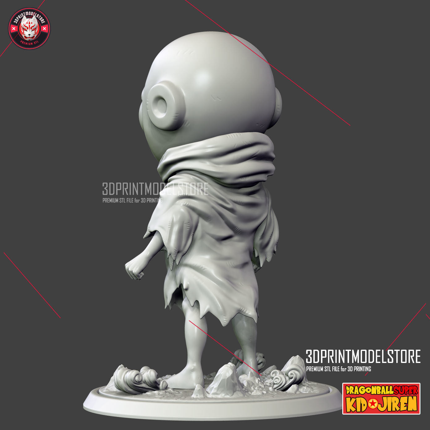 Kid Jiren Statue Dragon Ball Super Miniature Sculpture 3D model 3D ...