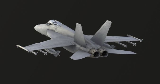 3D model Boeing F18E Super Hornet VR VR / AR / low-poly | CGTrader