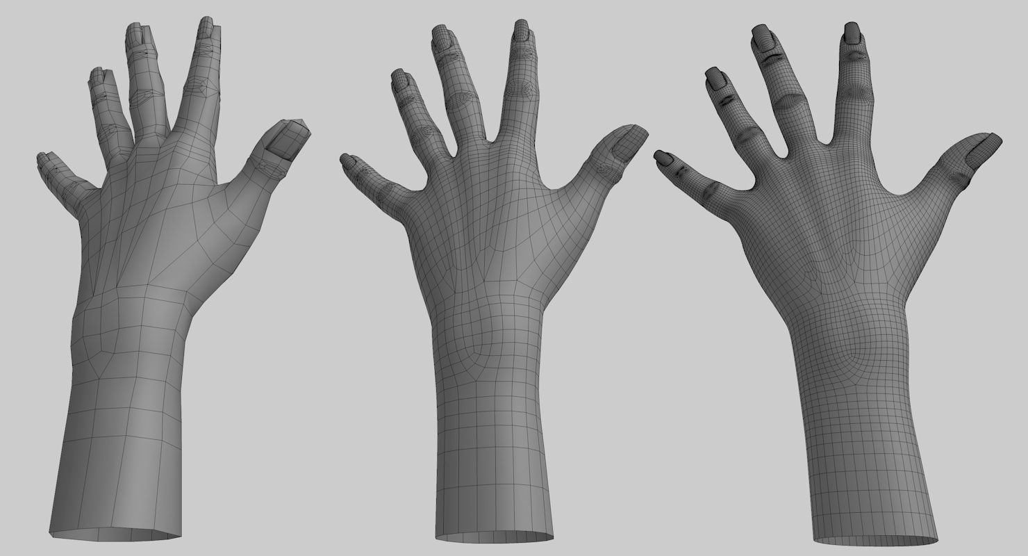 3D model Hand 3d model left female VR / AR / low-poly | CGTrader
