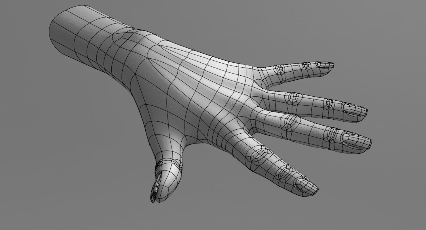 3D model Hand 3d model left female VR / AR / low-poly | CGTrader