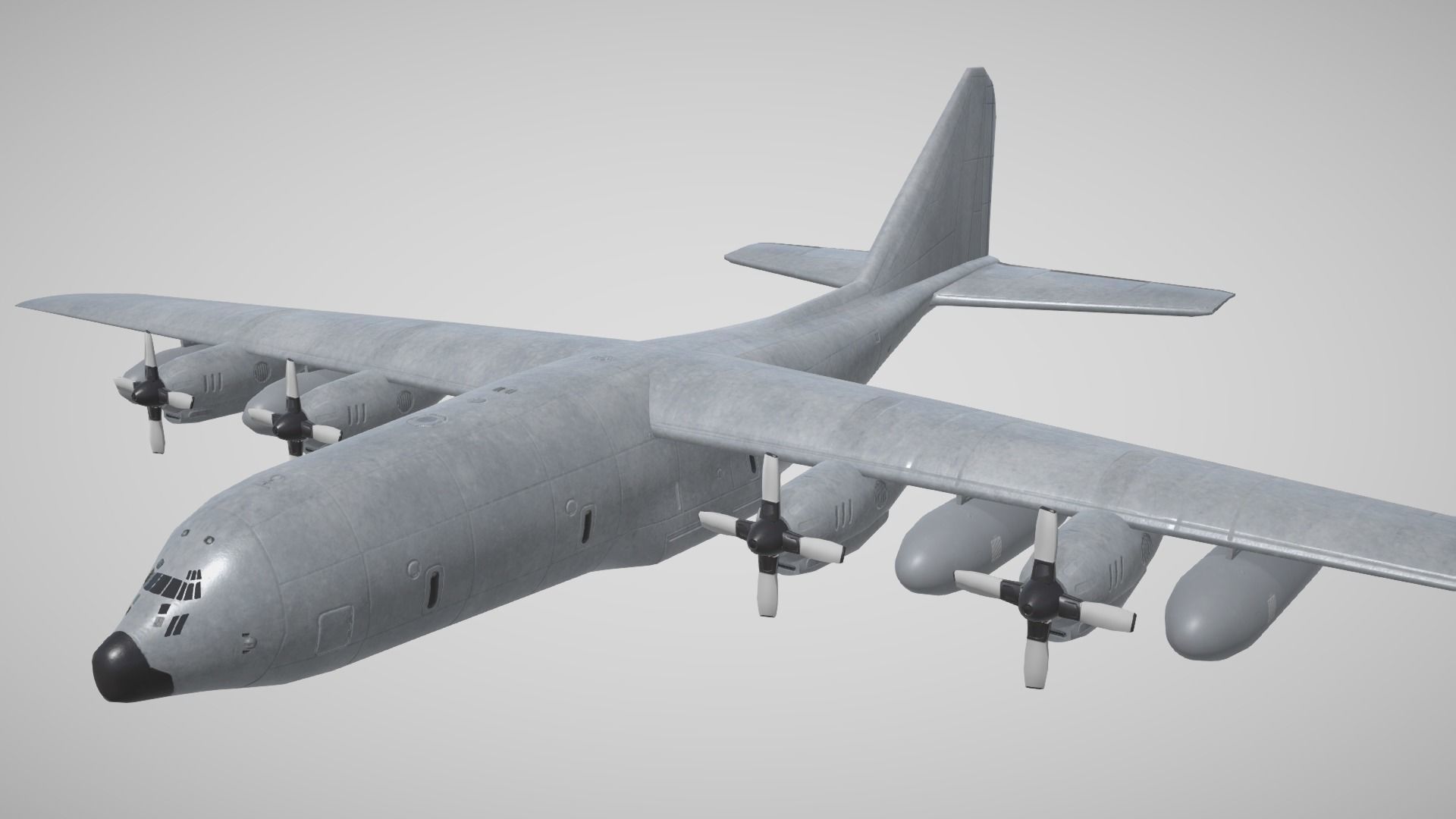 3D model Military AC 130 Plane VR / AR / low-poly | CGTrader