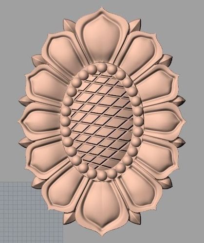 Furniture decoration round flower 3D STL model for CNC E887 3D model ...