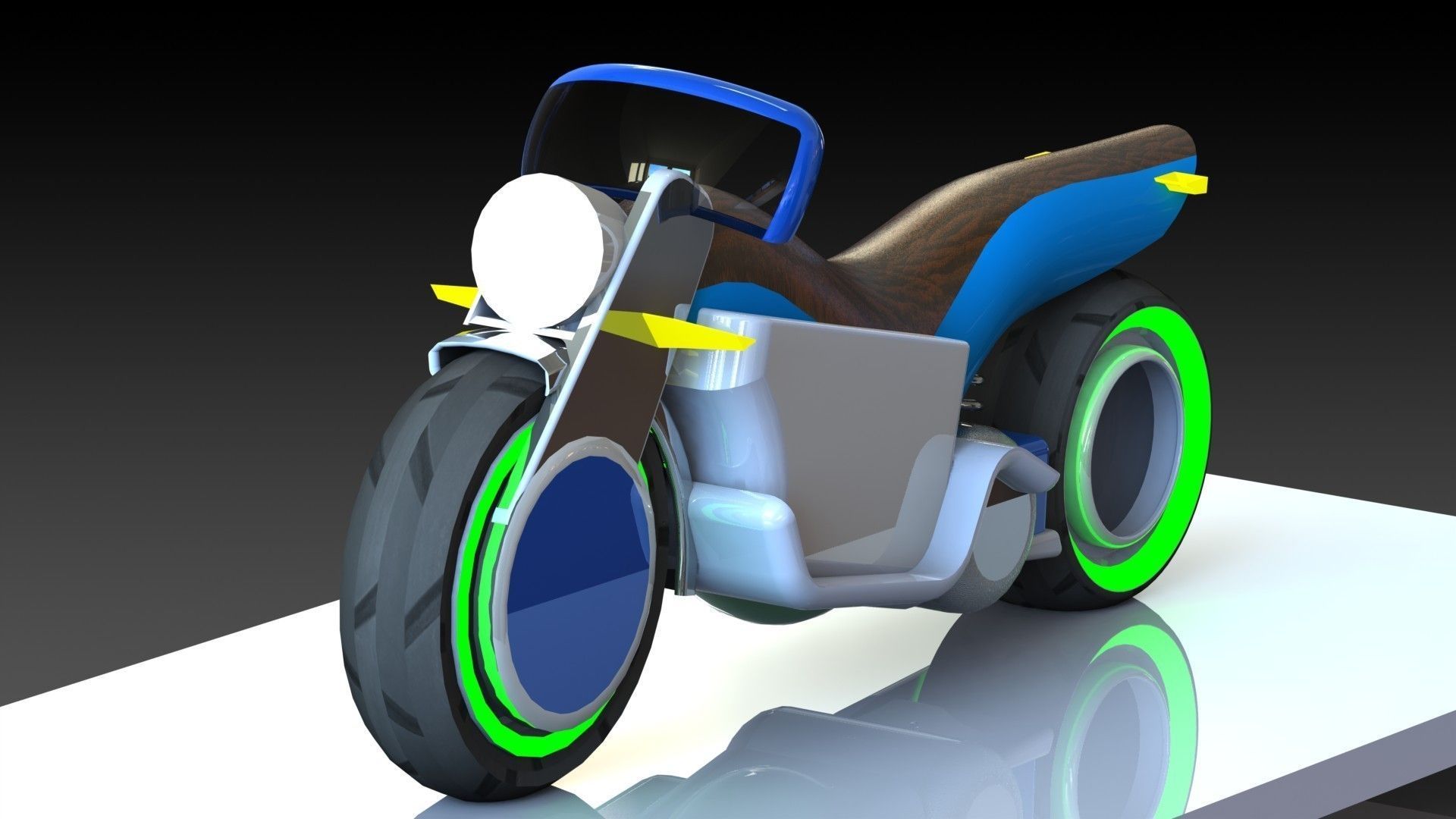 Electric motorcycle concept vintage style free 3D Model SLDPRT SLDASM ...