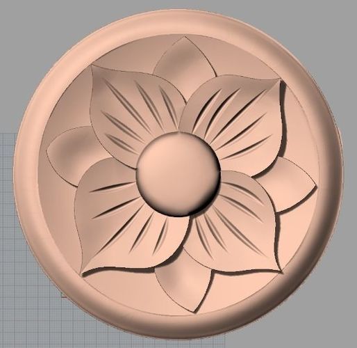 Furniture decoration round flower 3D STL model for CNC E915 3D model ...