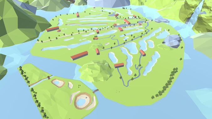 3D model Golf Game Low Poly VR / AR / low-poly | CGTrader