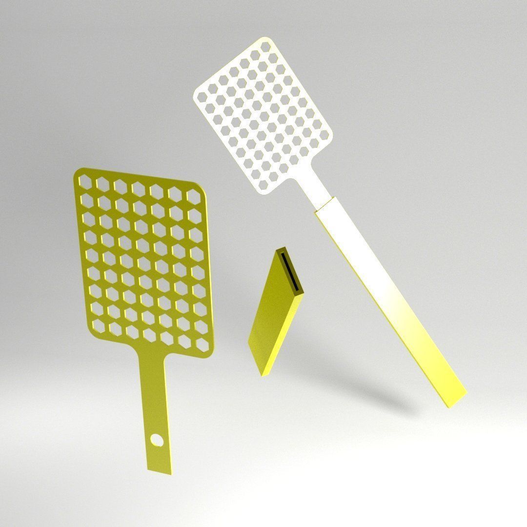 fly swatter 3D model 3D printable | CGTrader