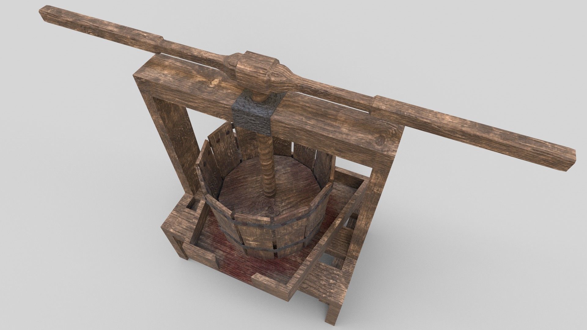 3D model Medieval Wine Press VR / AR / low-poly | CGTrader