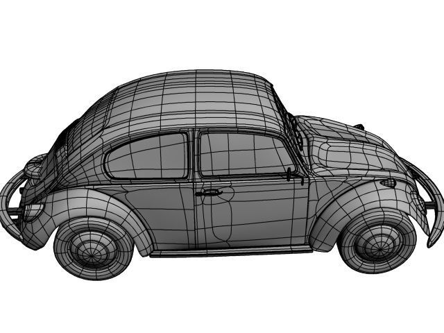 Old Beatles Car reimagined 3D model | CGTrader