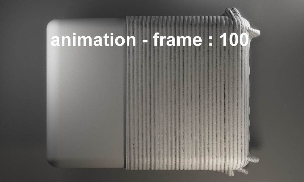 100 Frames Animated Bed Cover 3D model animated | CGTrader