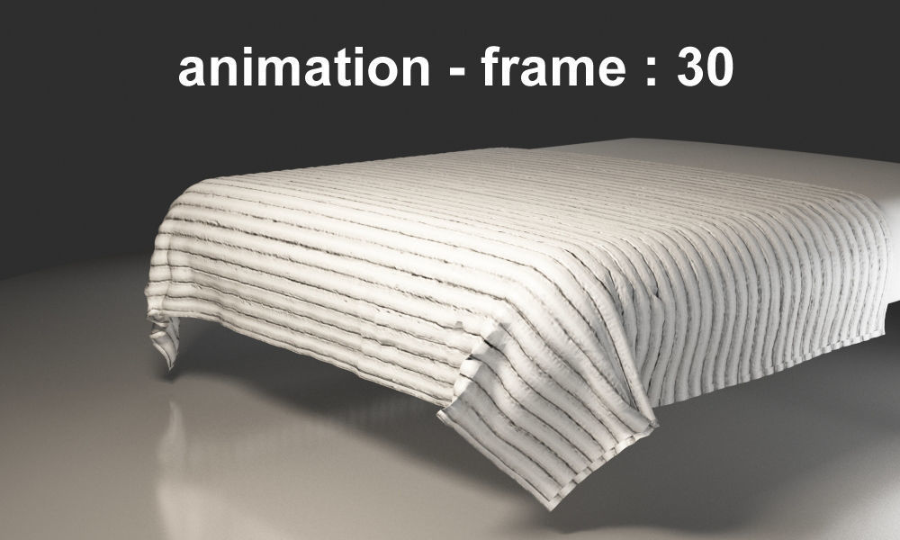 100 Frames Animated Bed Cover 3D model animated | CGTrader