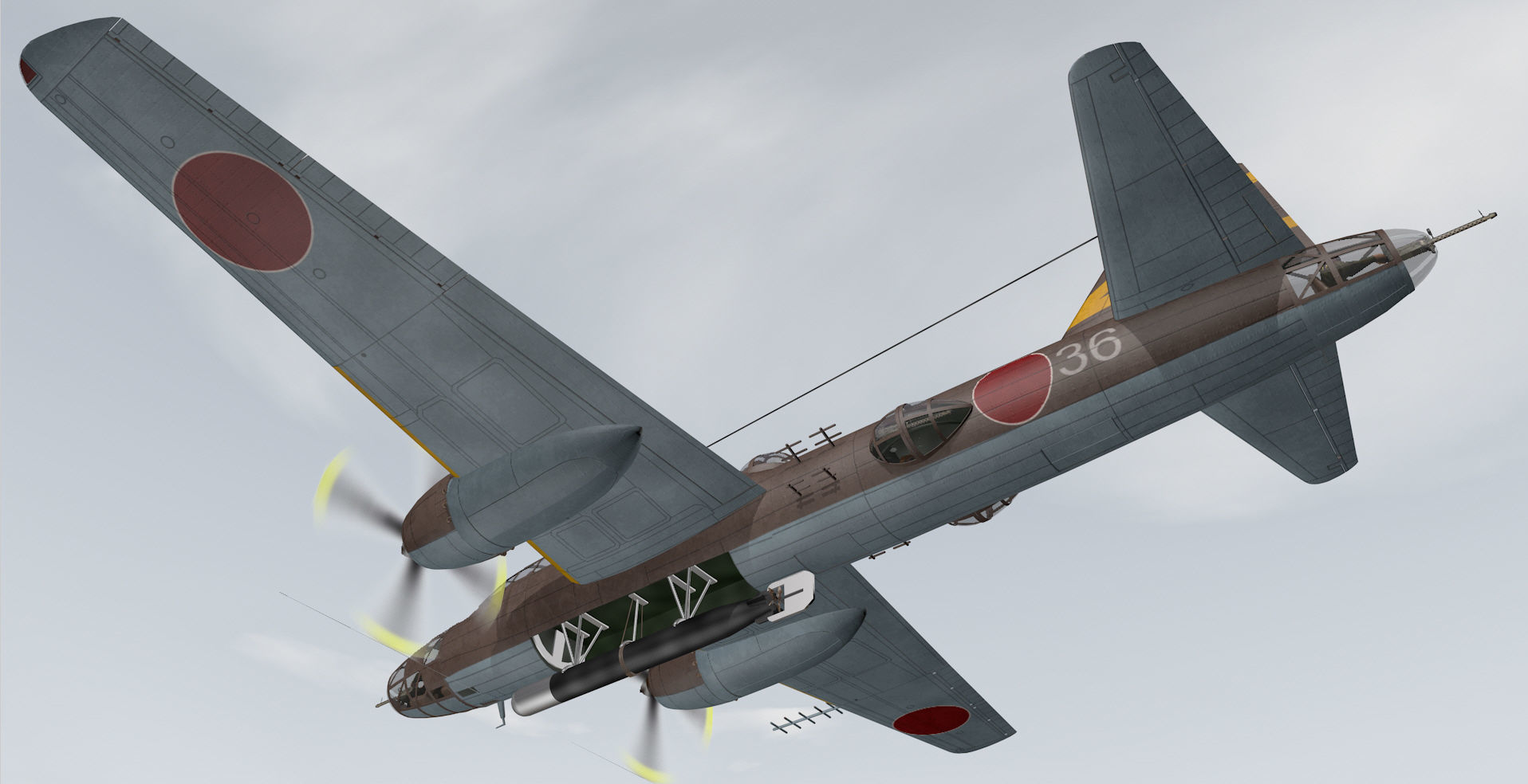 Mitsubishi Ki-67 Hiryu - aka Peggy 3D model | CGTrader