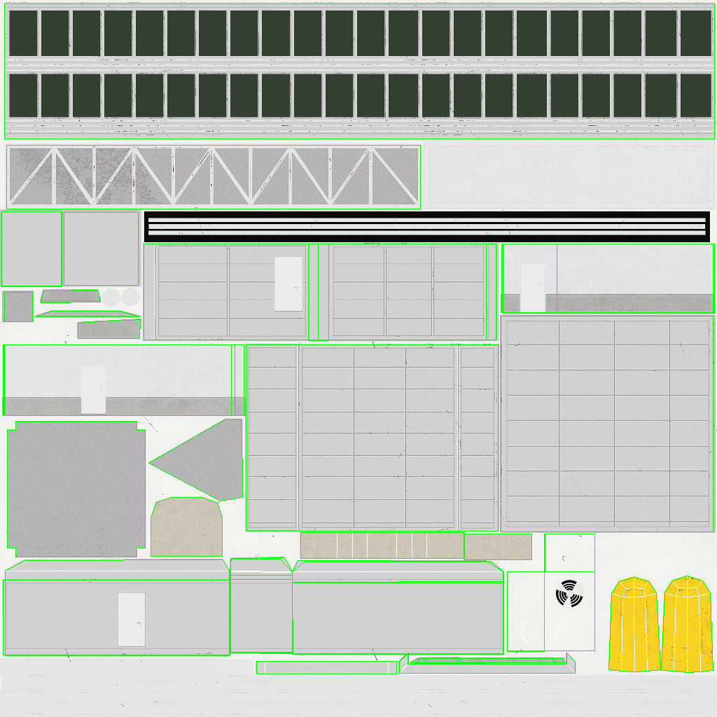 3D model EGKK South Terminal Gallery VR / AR / low-poly | CGTrader