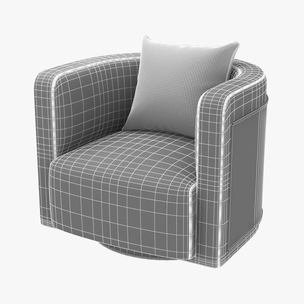 Promemoria pervinca swivel armchair 3D model | CGTrader