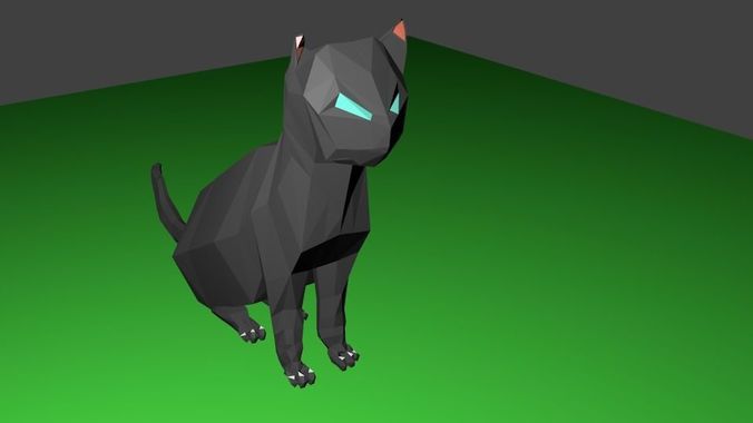 3D model LowPoly Cat VR / AR / low-poly | CGTrader