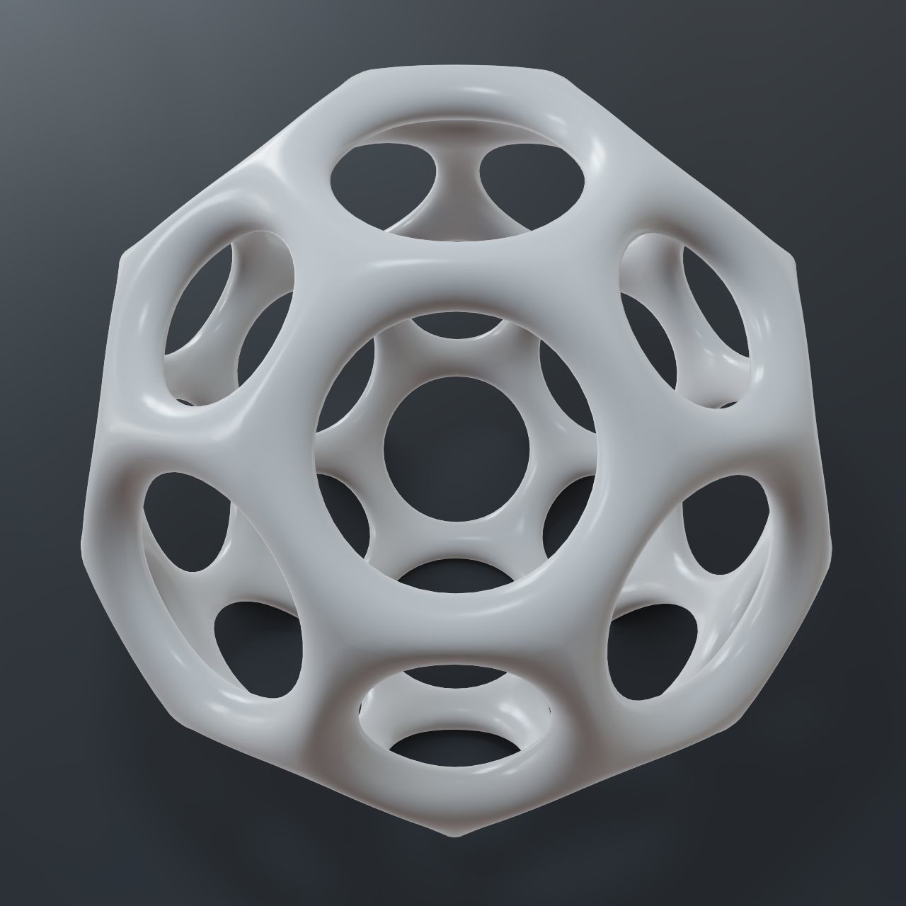 Symmetrical ball with holes 3D model 3D printable | CGTrader