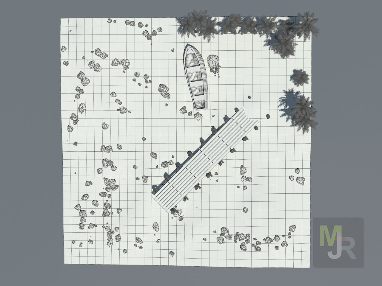 Cube Beach 3D model | CGTrader