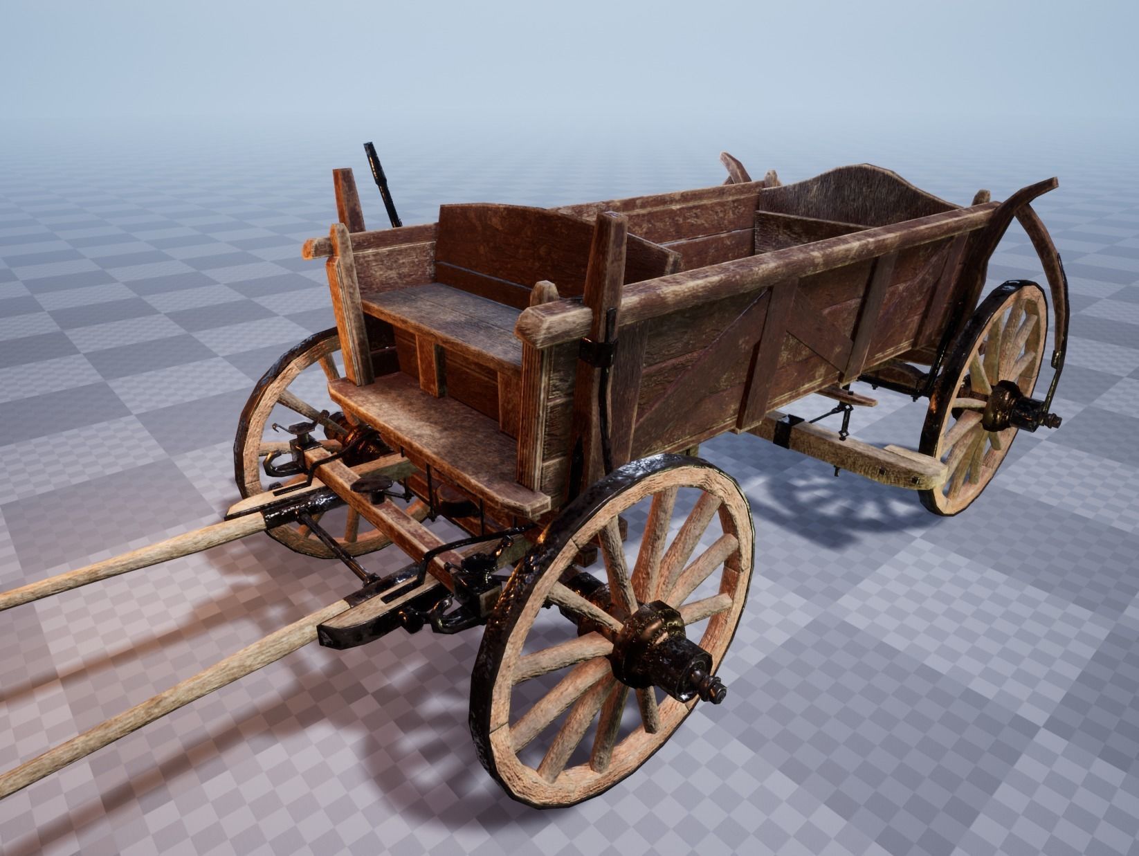 3D model Horse Cart UE4 Ready VR / AR / low-poly rigged animated | CGTrader