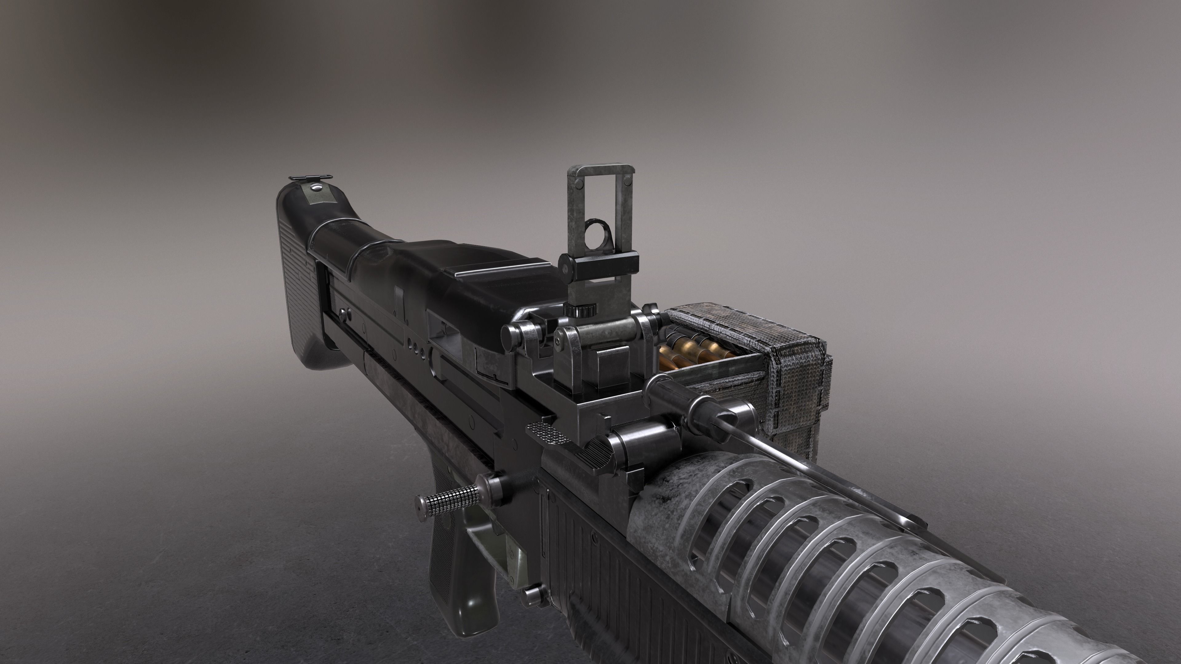3D model M60 machine gun VR / AR / low-poly | CGTrader
