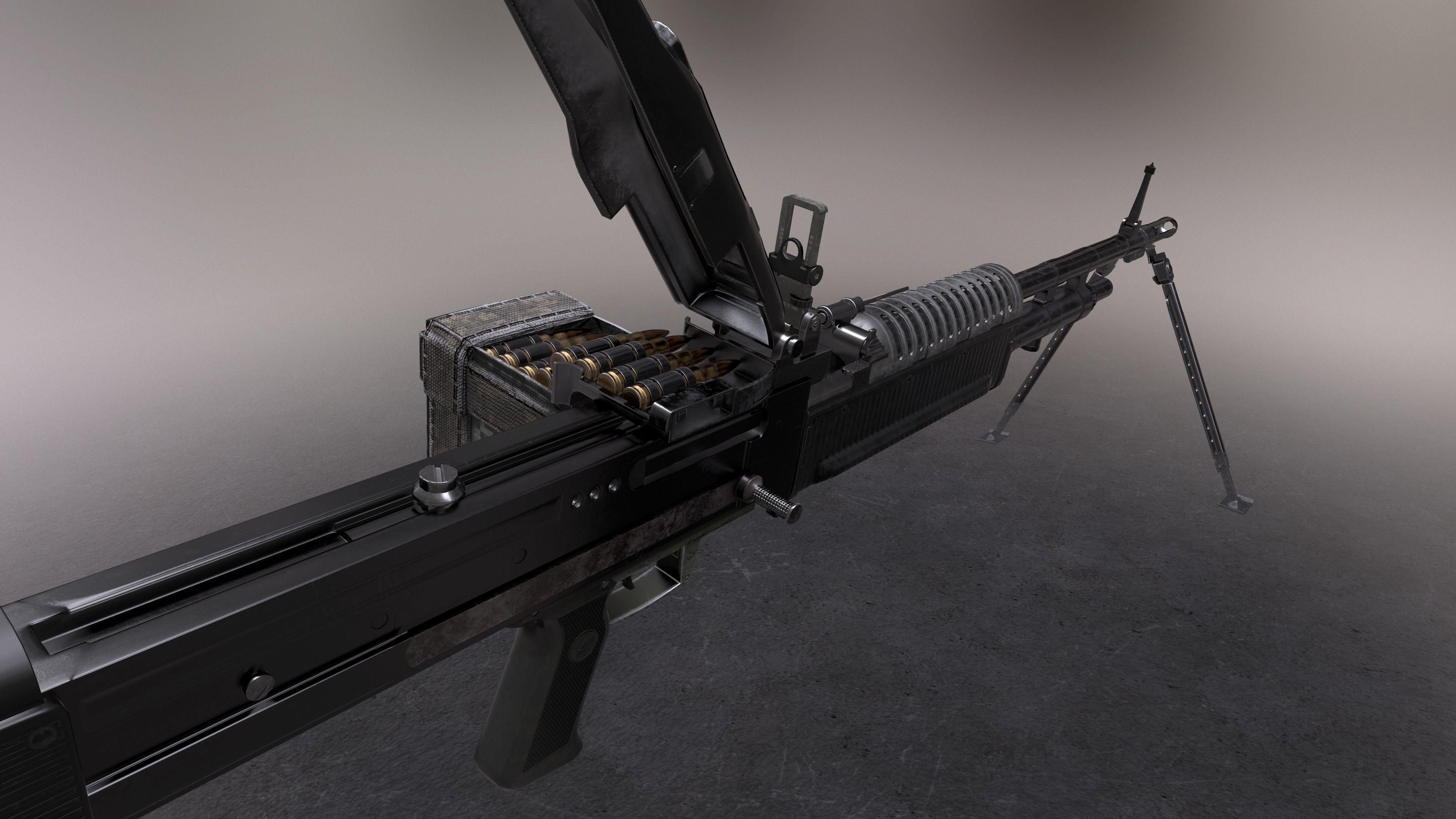 3D model M60 machine gun VR / AR / low-poly | CGTrader