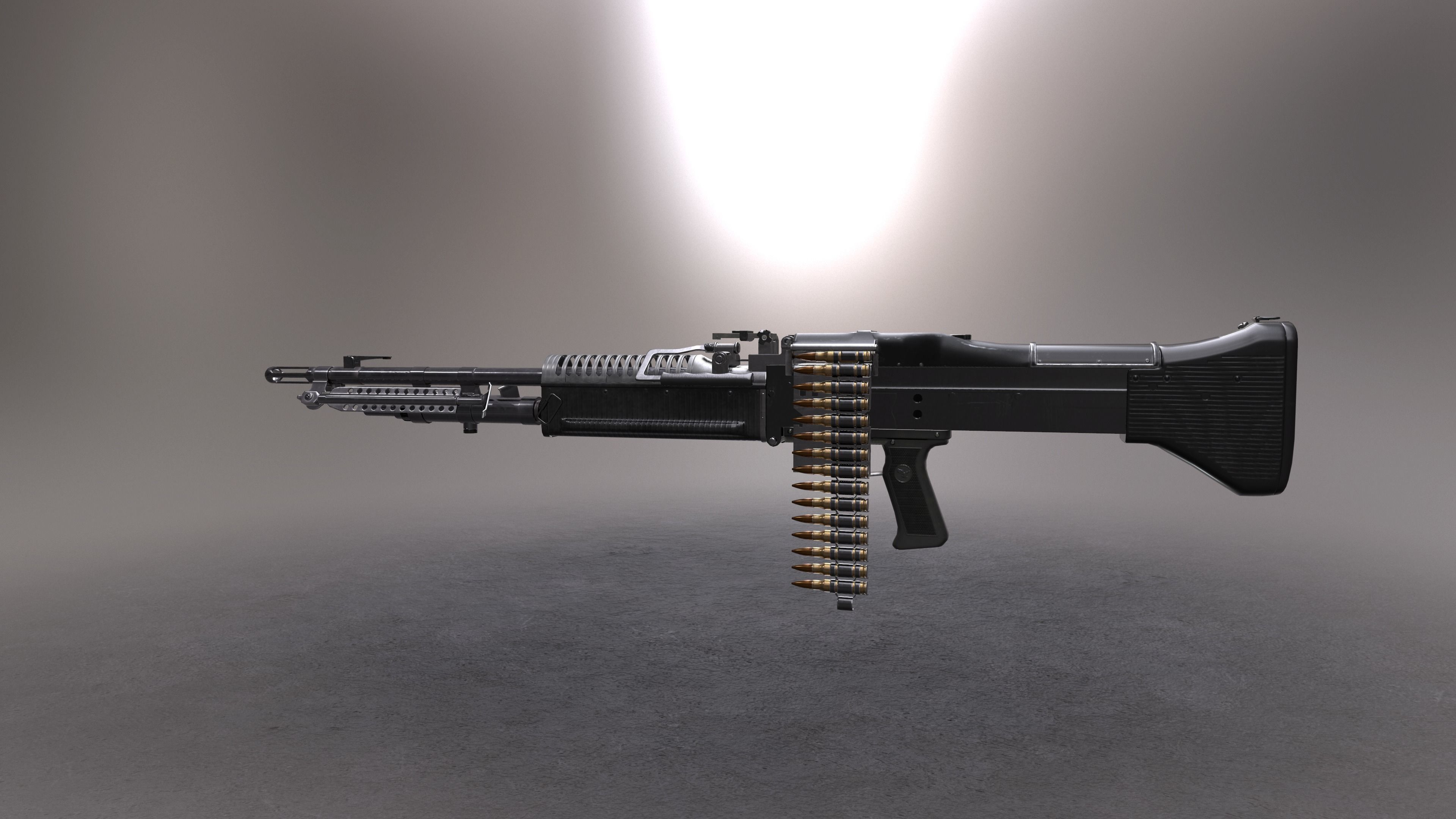 3D model M60 machine gun VR / AR / low-poly | CGTrader
