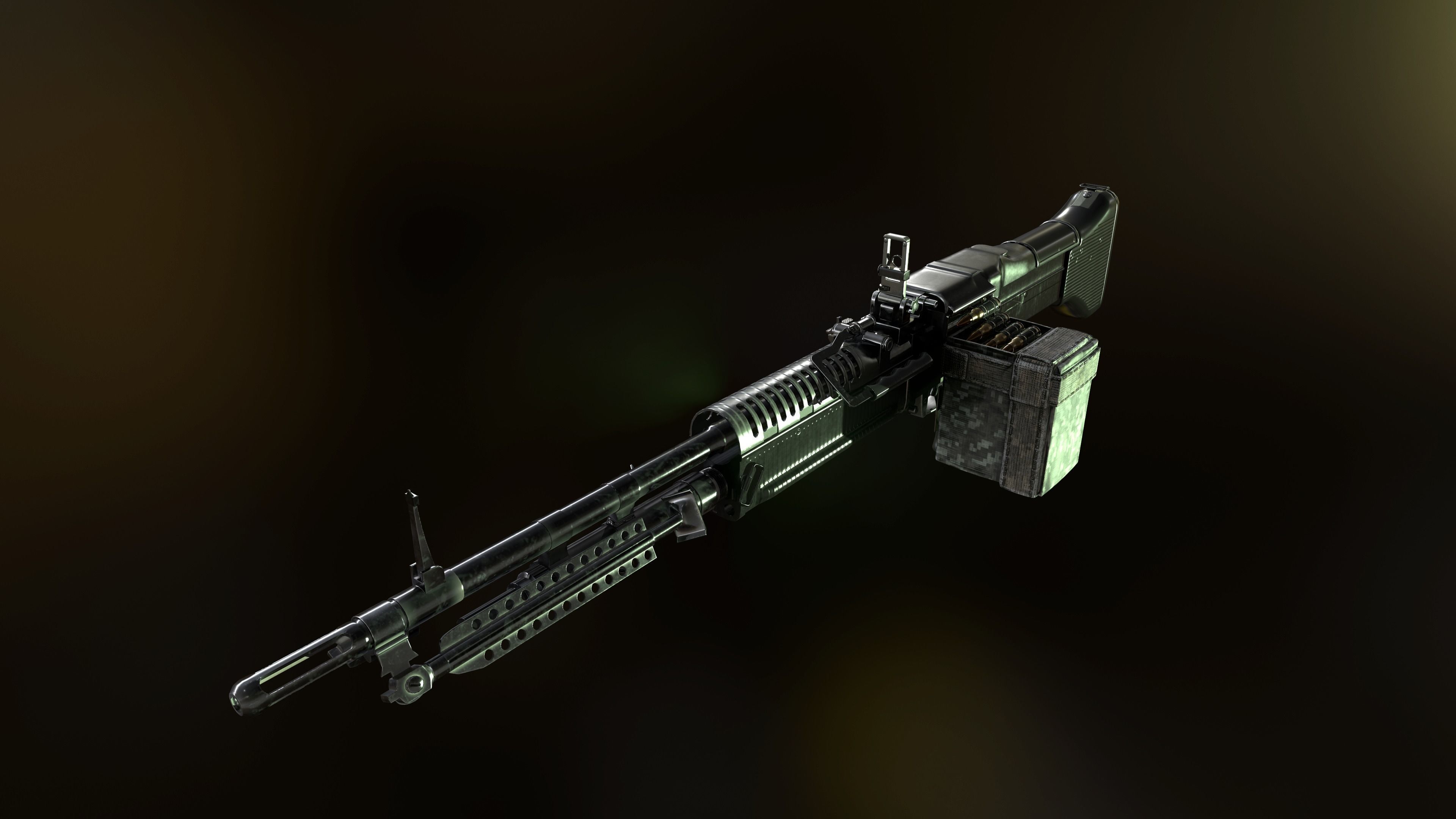 3D model M60 machine gun VR / AR / low-poly | CGTrader