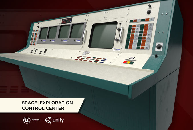 3D model Space Exploration Control Center - Apollo Flight Controller VR ...
