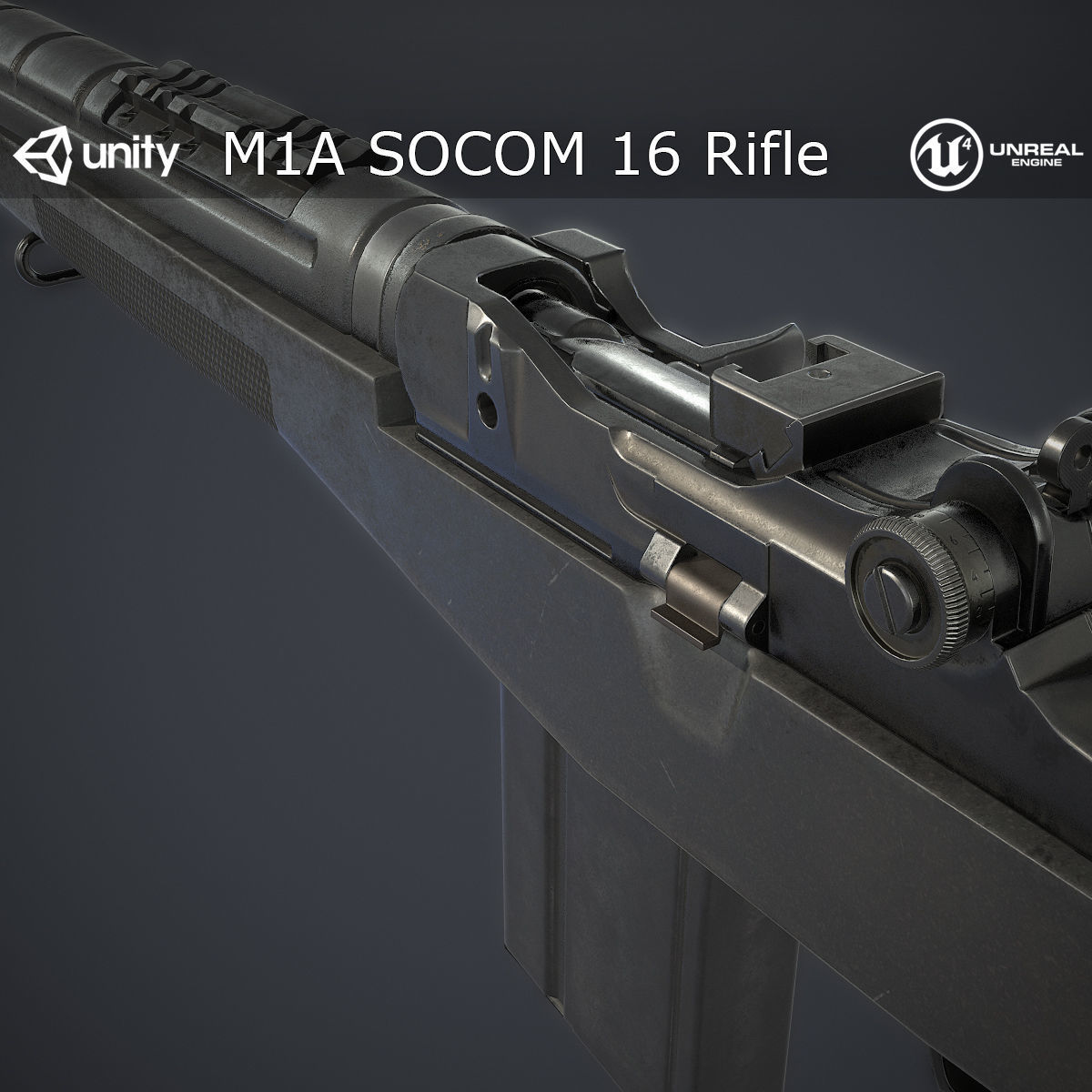 3D model M1A Rifle VR / AR / low-poly | CGTrader