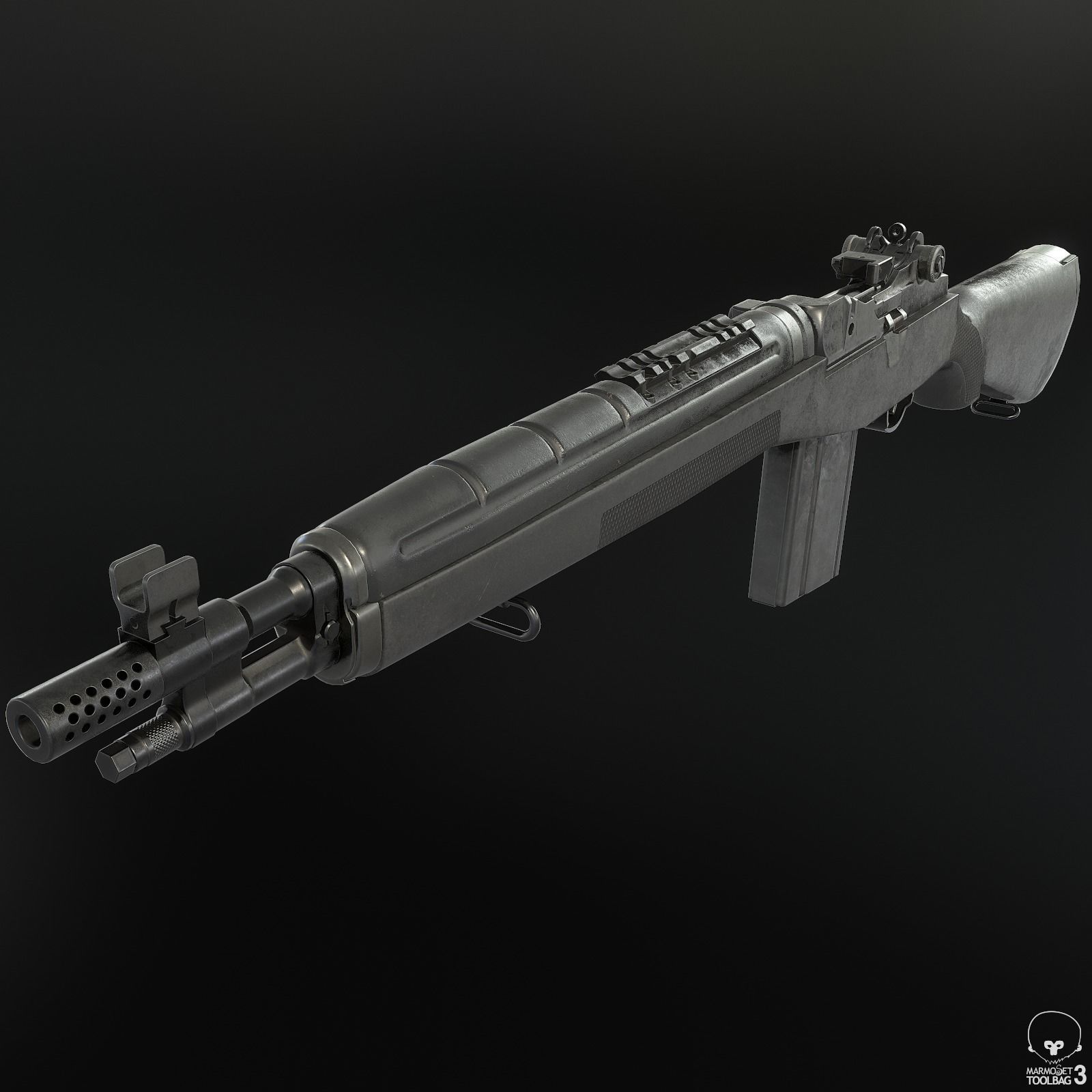 3D model M1A Rifle VR / AR / low-poly | CGTrader