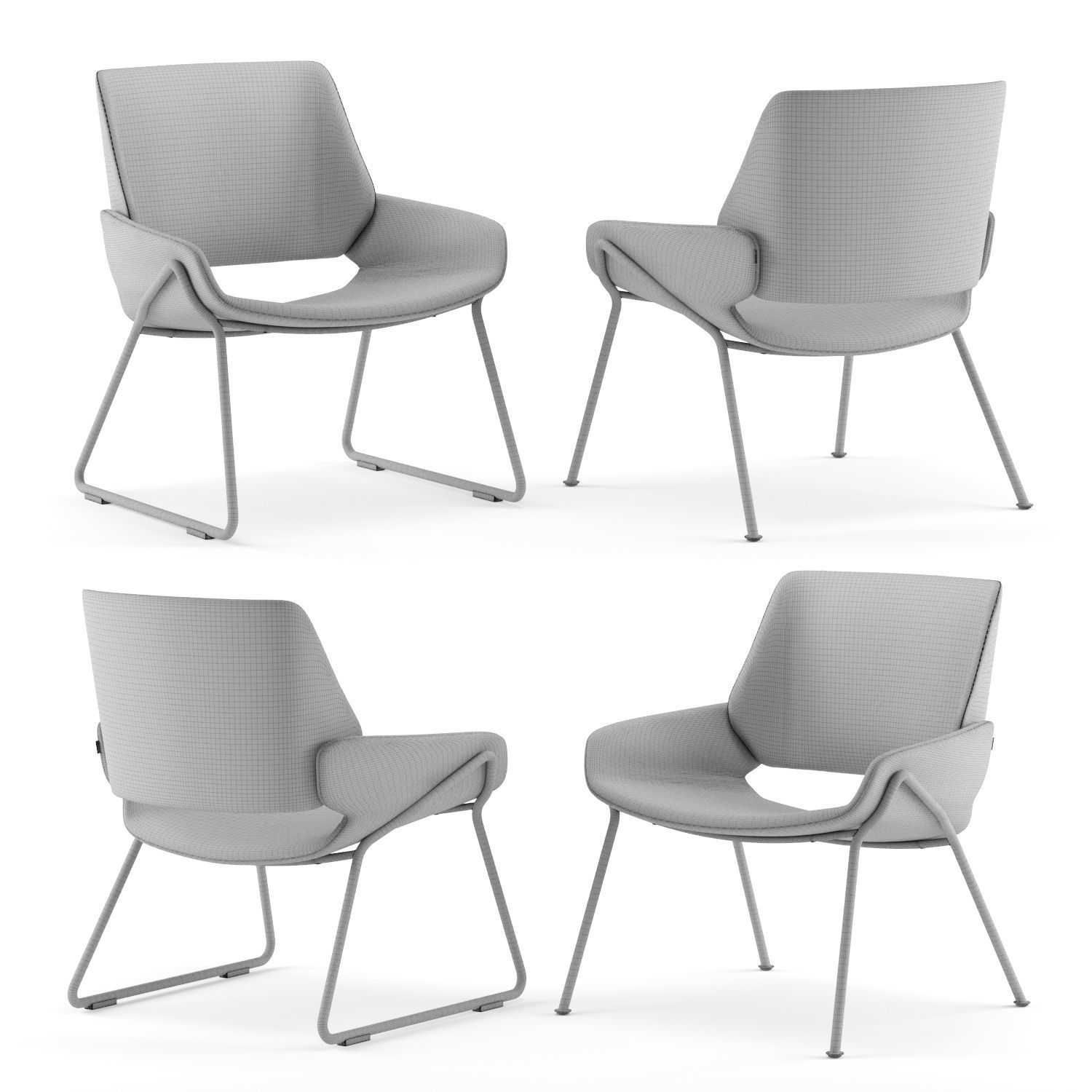 PROSTORIA Monk Easy Chair metal By Grupa 3D model | CGTrader