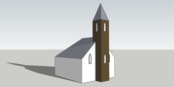 SIMPLE 3D CHURCH free 3D model | CGTrader